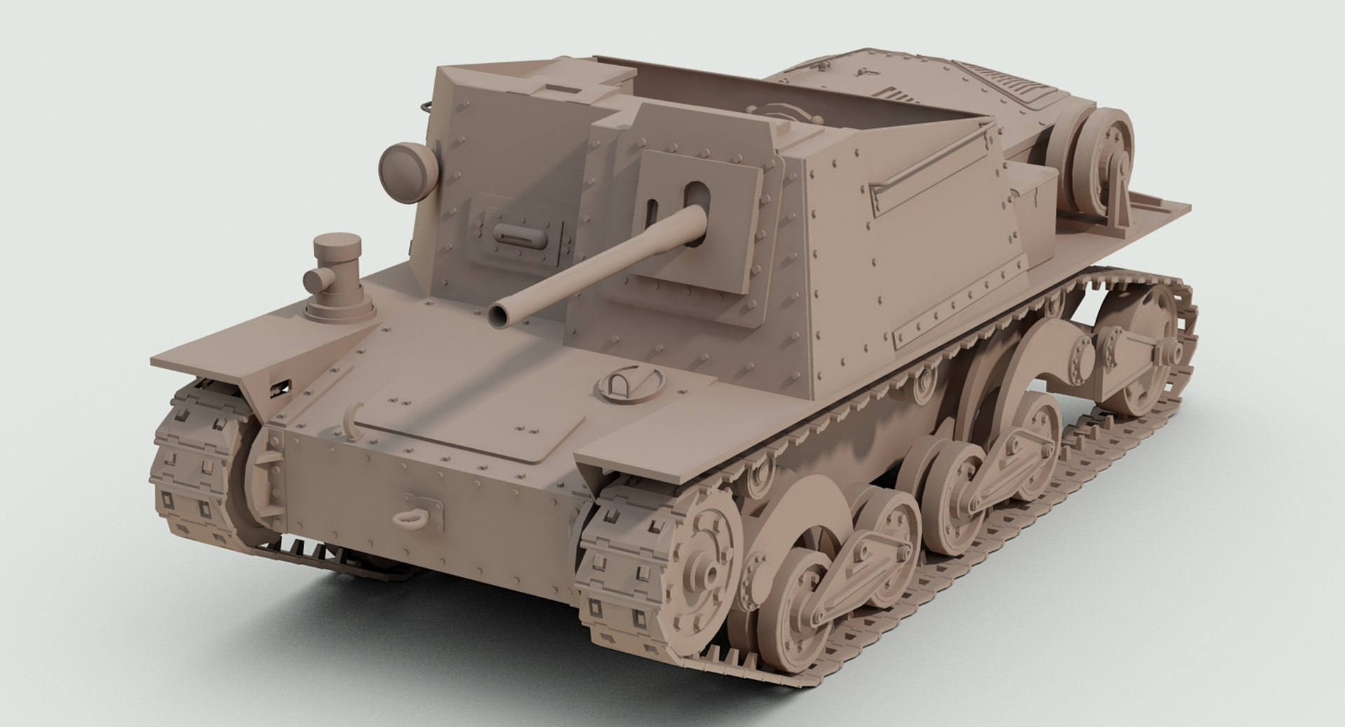 3d Ww2 Semovente L40 Model