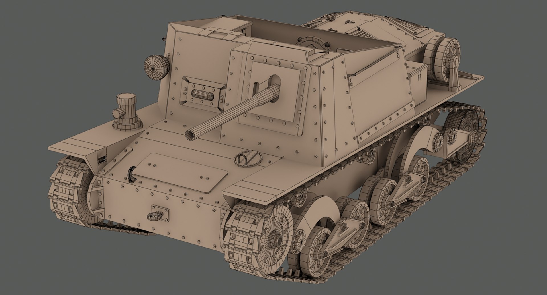 3d Ww2 Semovente L40 Model