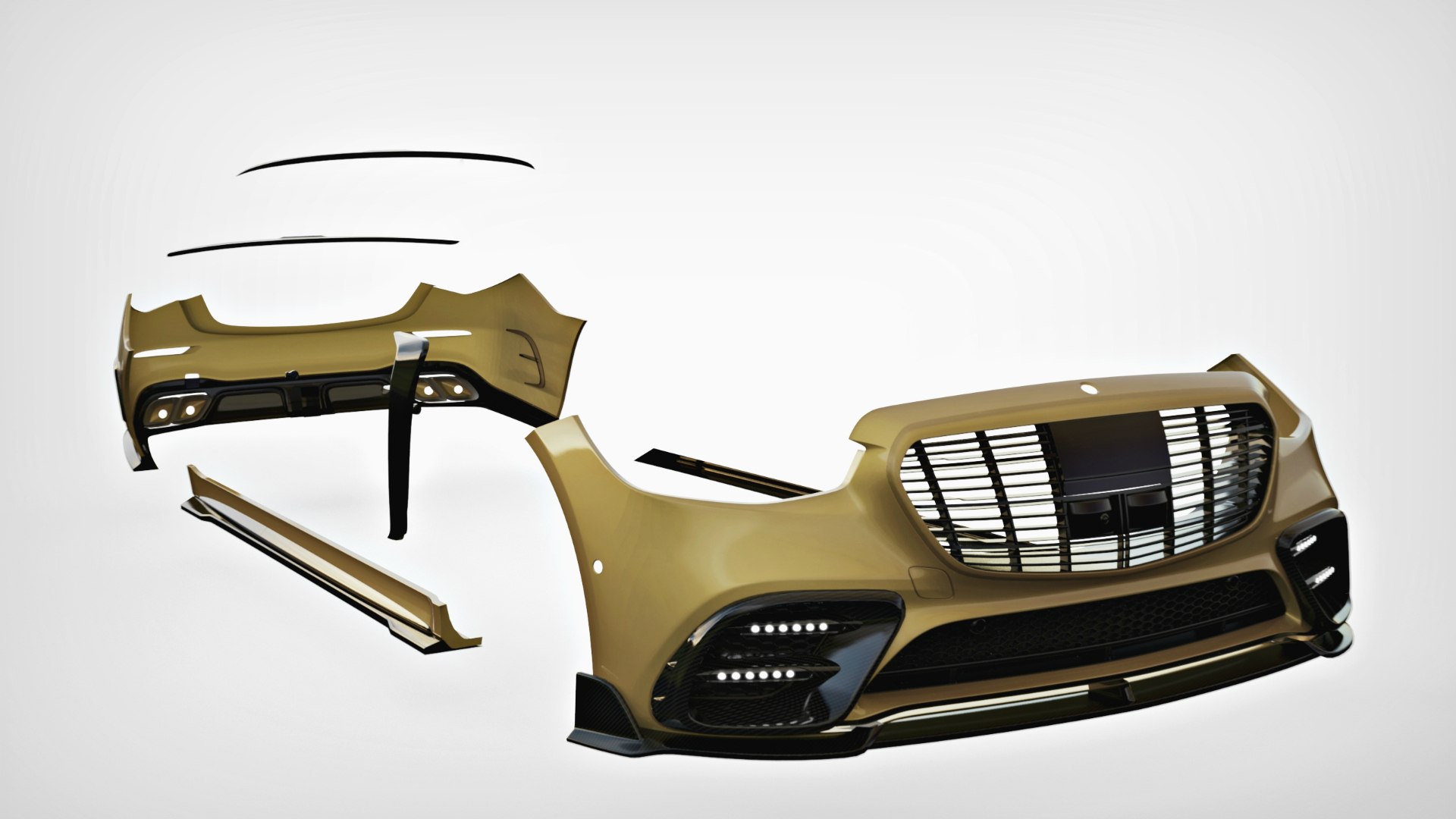 3D Mercedes-Benz S-Class W223 MANSORY Body Kit - TurboSquid 2190407