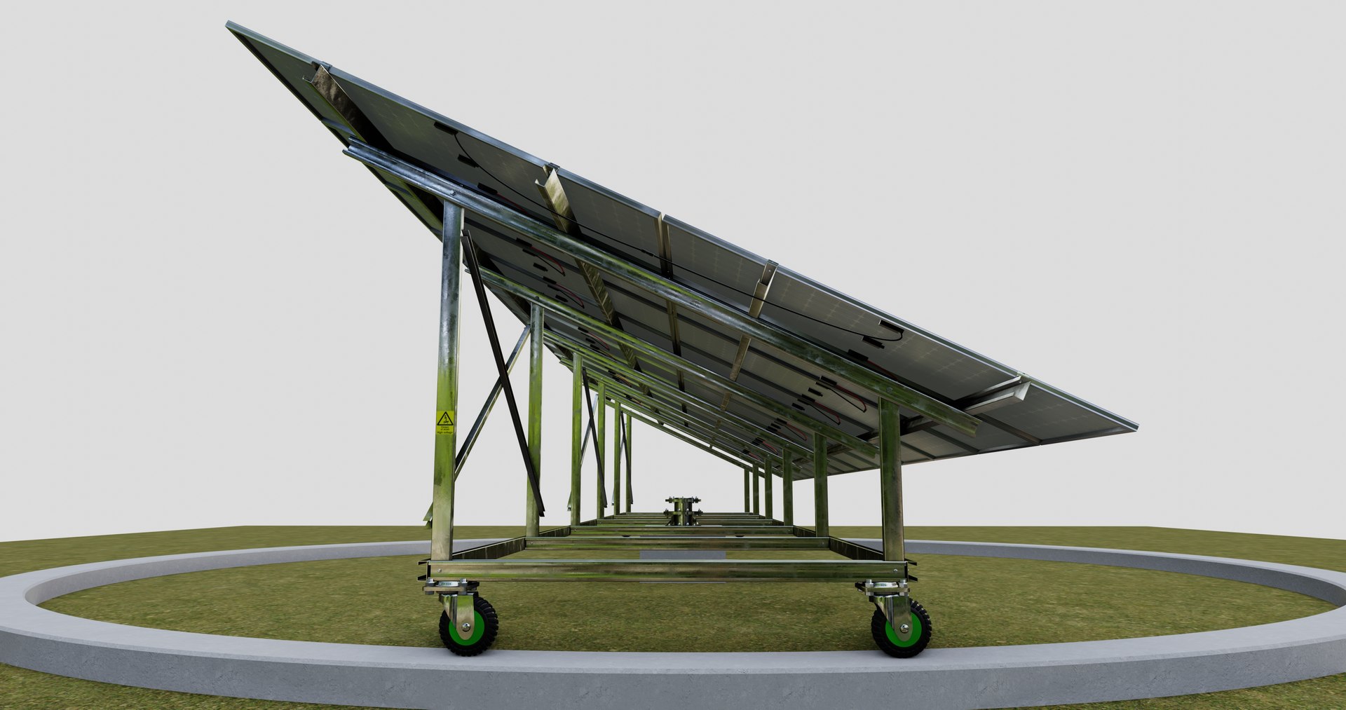 3D Solar Energy 360 Deg Manual Tracker System Model - TurboSquid 2221703