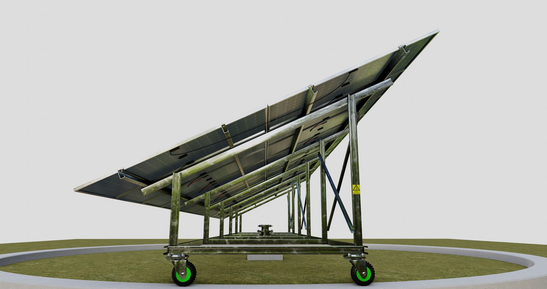 3D Solar Energy 360 Deg Manual Tracker System Model - TurboSquid 2221703