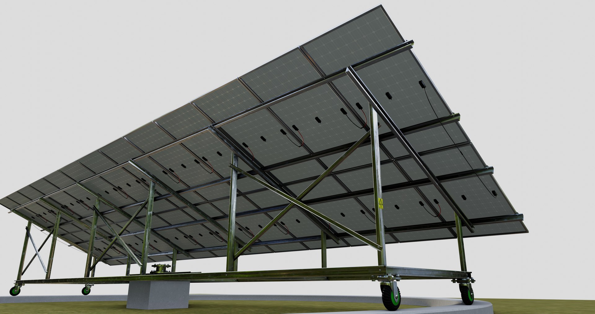 3D Solar Energy 360 Deg Manual Tracker System Model - TurboSquid 2221703