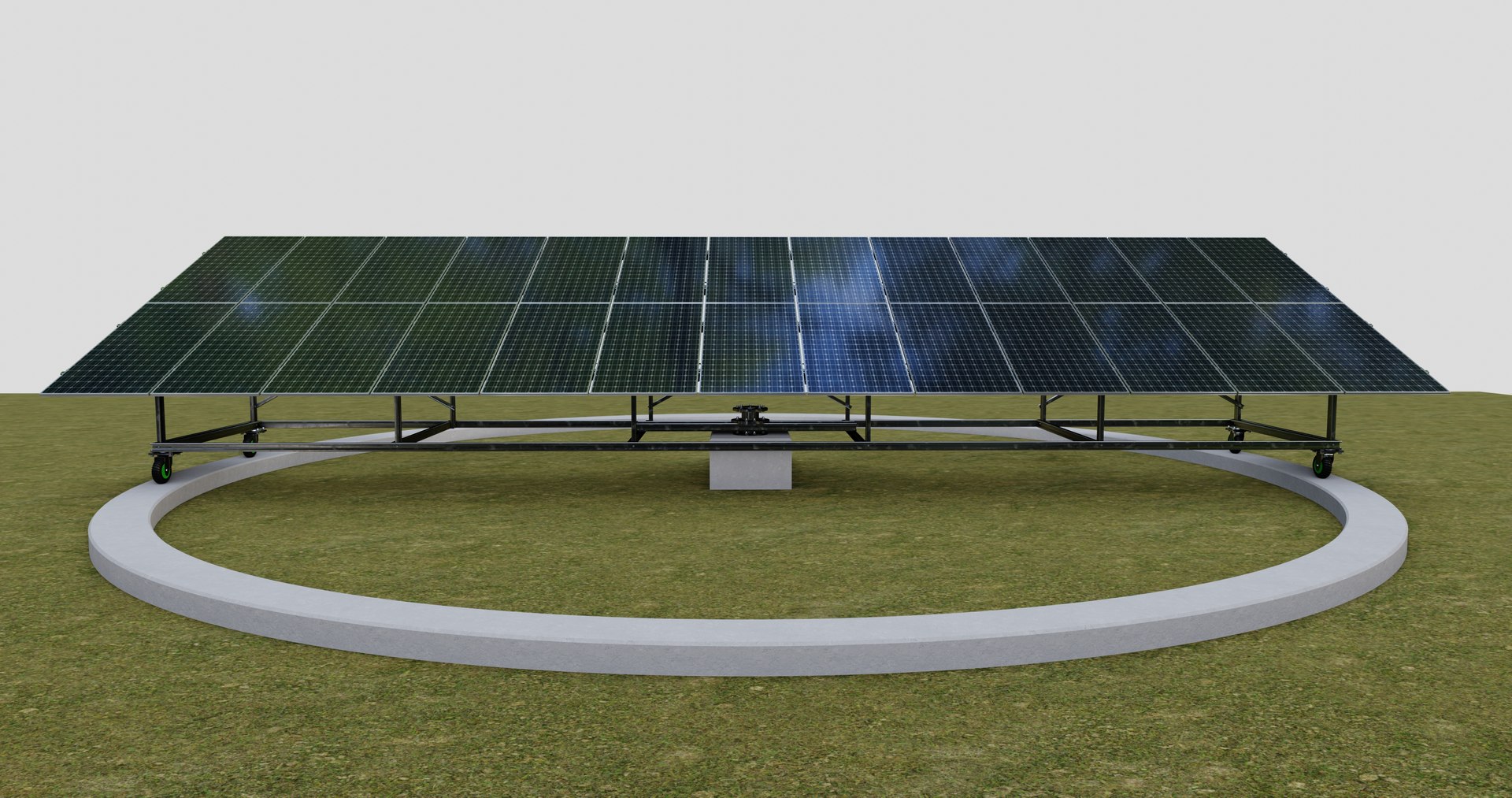 3D Solar Energy 360 Deg Manual Tracker System Model - TurboSquid 2221703