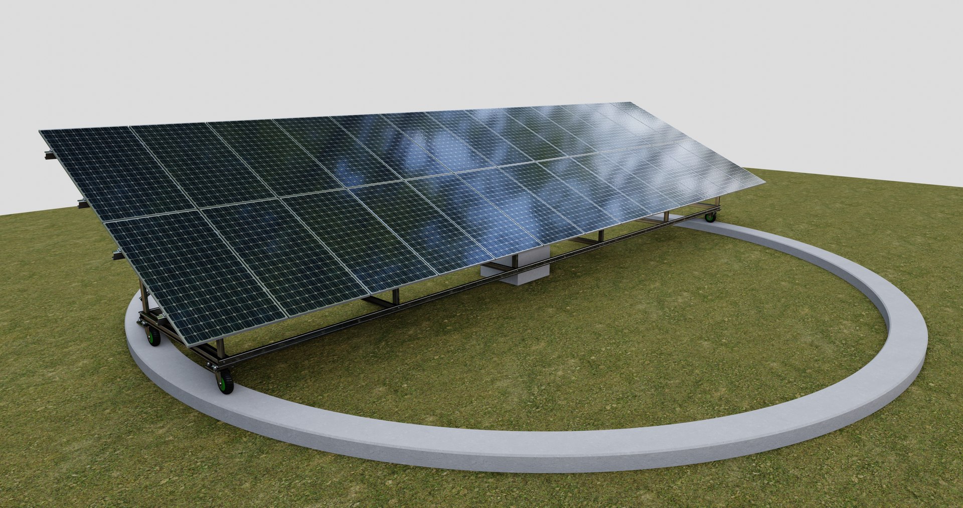 3D Solar Energy 360 Deg Manual Tracker System Model - TurboSquid 2221703