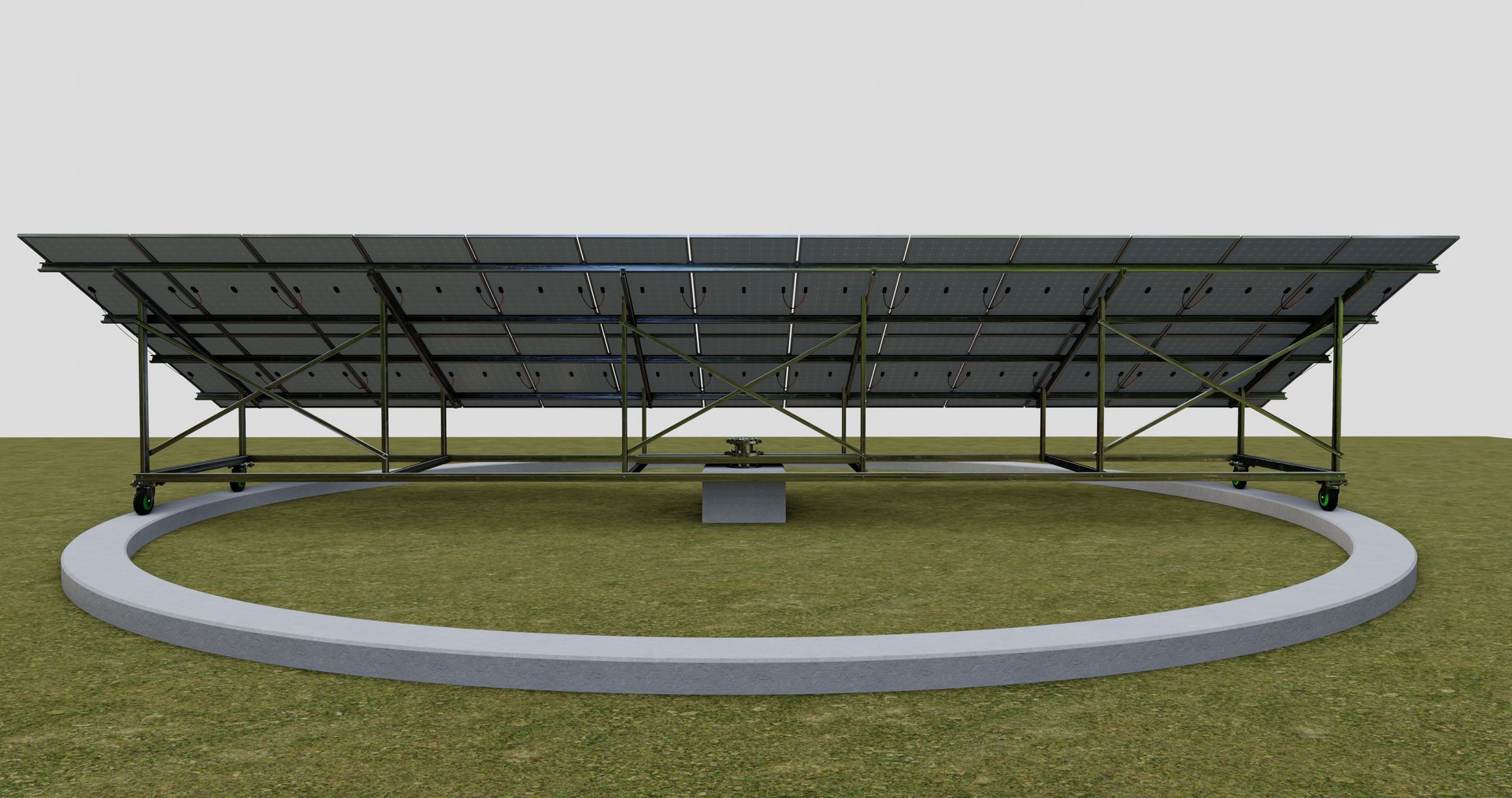 3D Solar Energy 360 Deg Manual Tracker System Model - TurboSquid 2221703