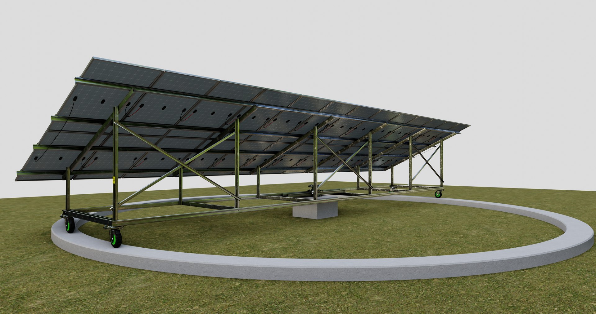 3D Solar Energy 360 Deg Manual Tracker System Model - TurboSquid 2221703