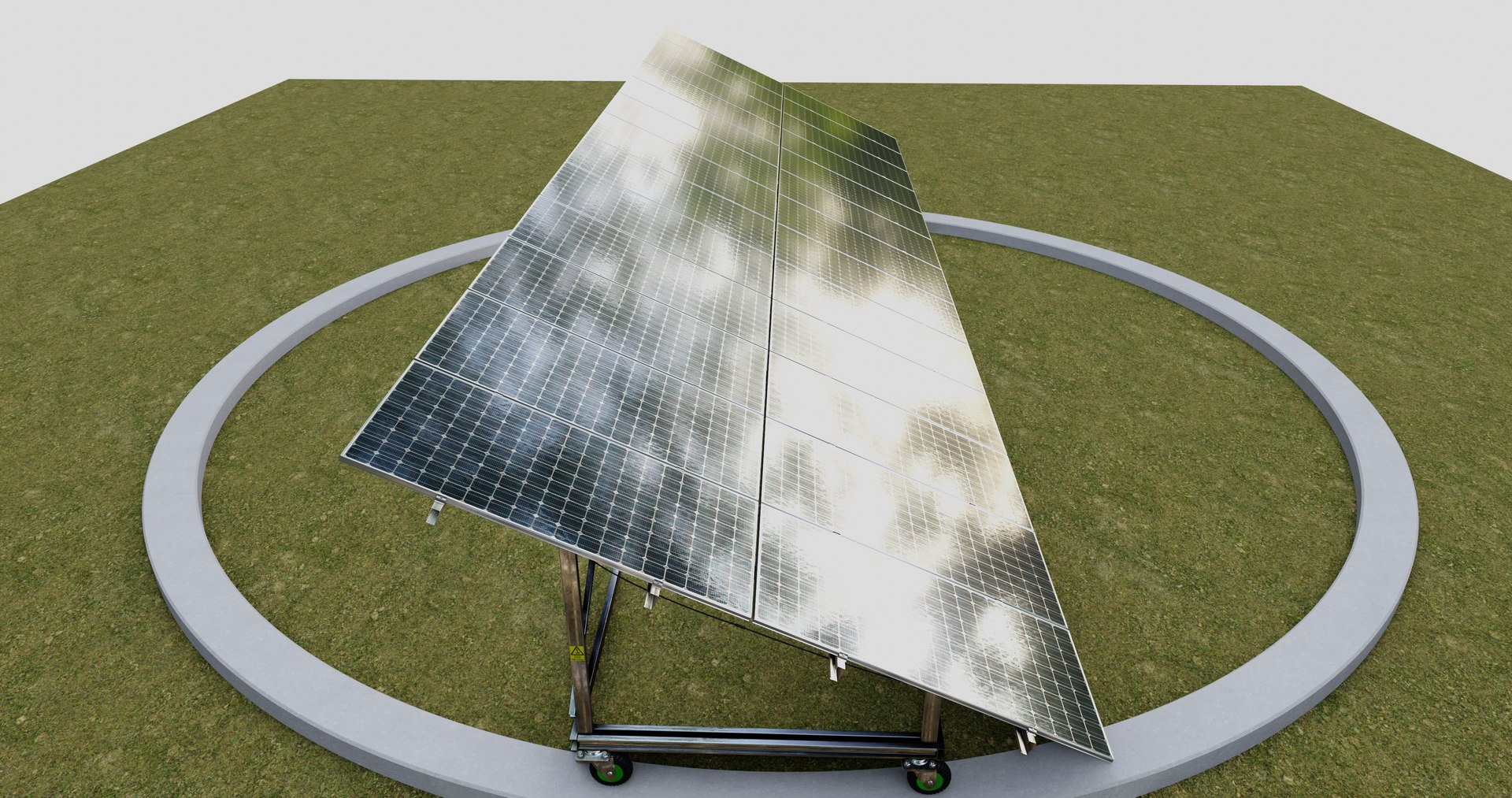 3D Solar Energy 360 Deg Manual Tracker System Model - TurboSquid 2221703