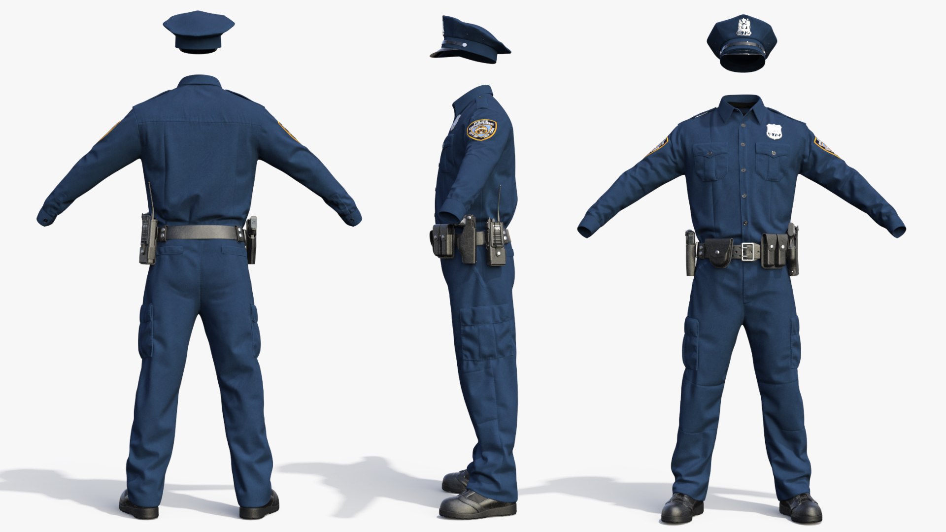 3D nypd police officer uniform - TurboSquid 1471862