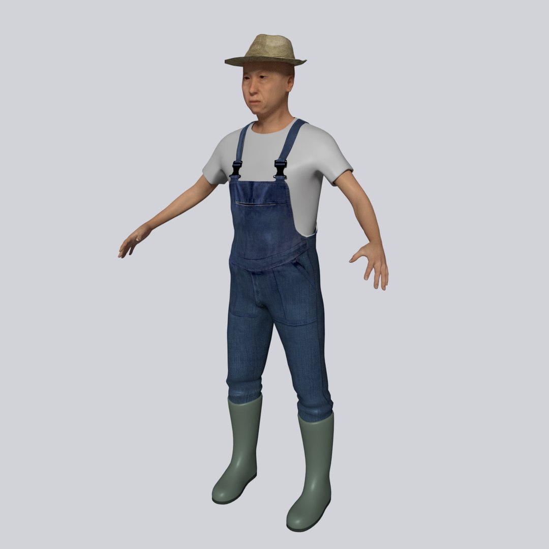3d Farmer Farm Man