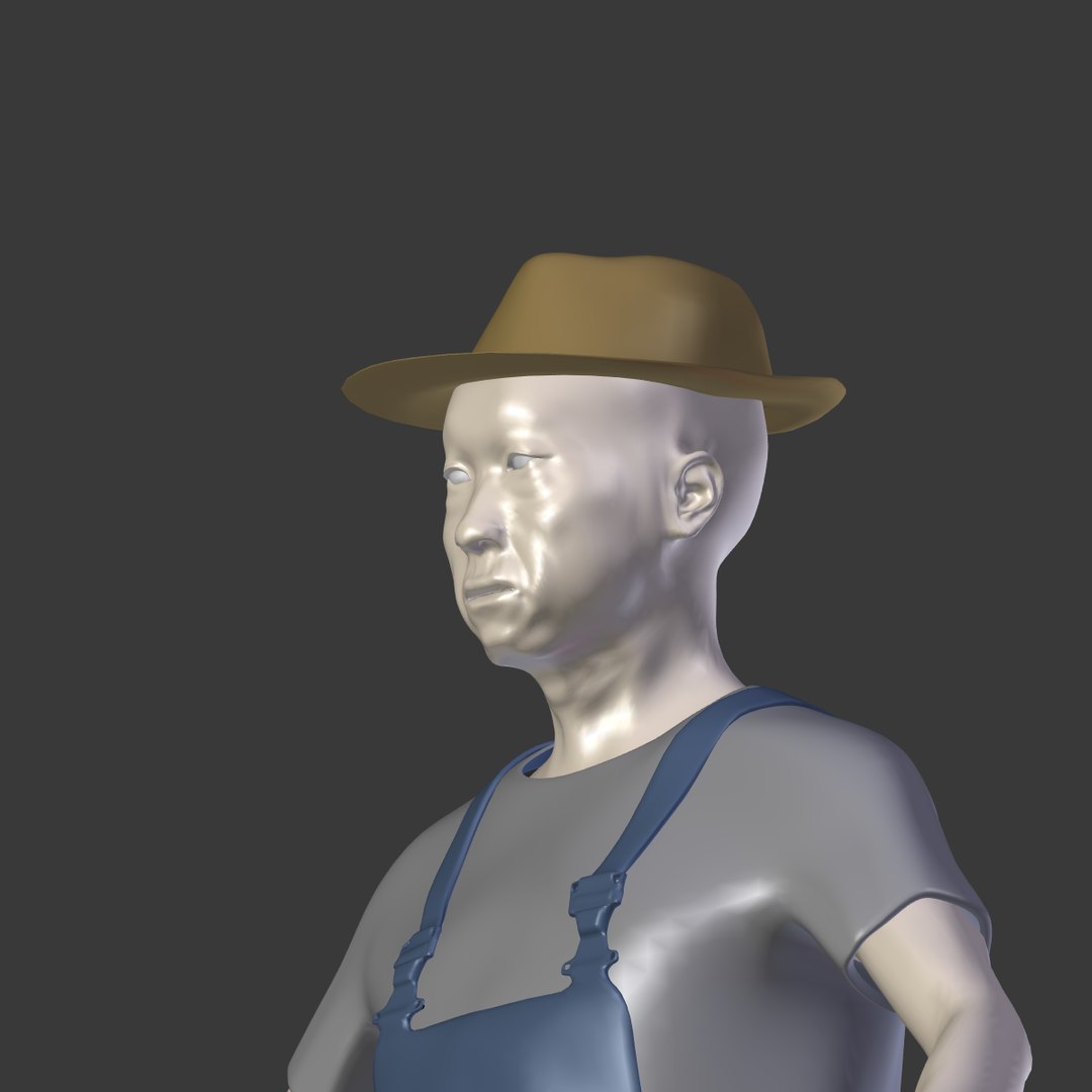 3d farmer farm man