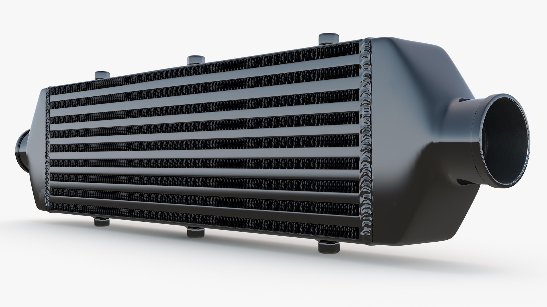 3D Black Car Intercooler Two Sided Pipes Model - TurboSquid 1933604