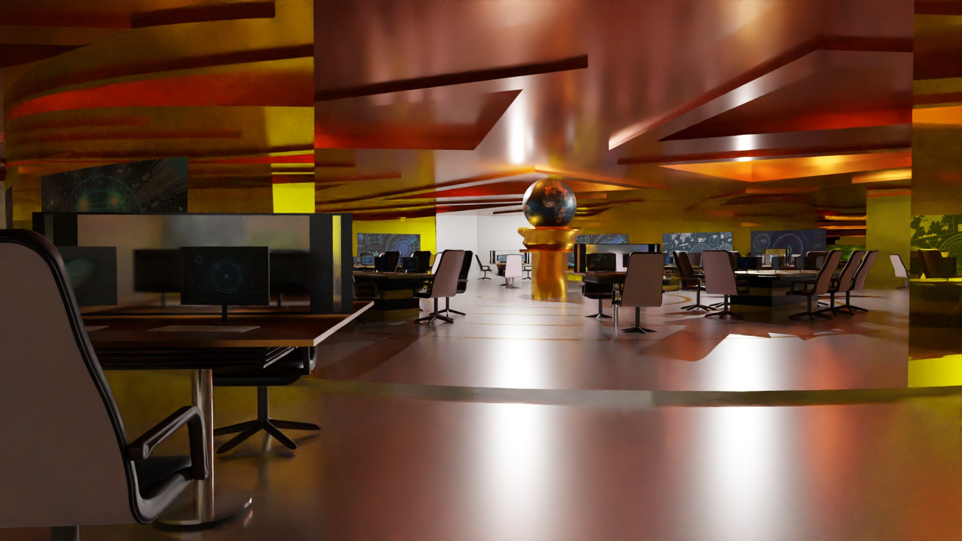 Sci-Fi Command Center 3D Model - TurboSquid 2161394