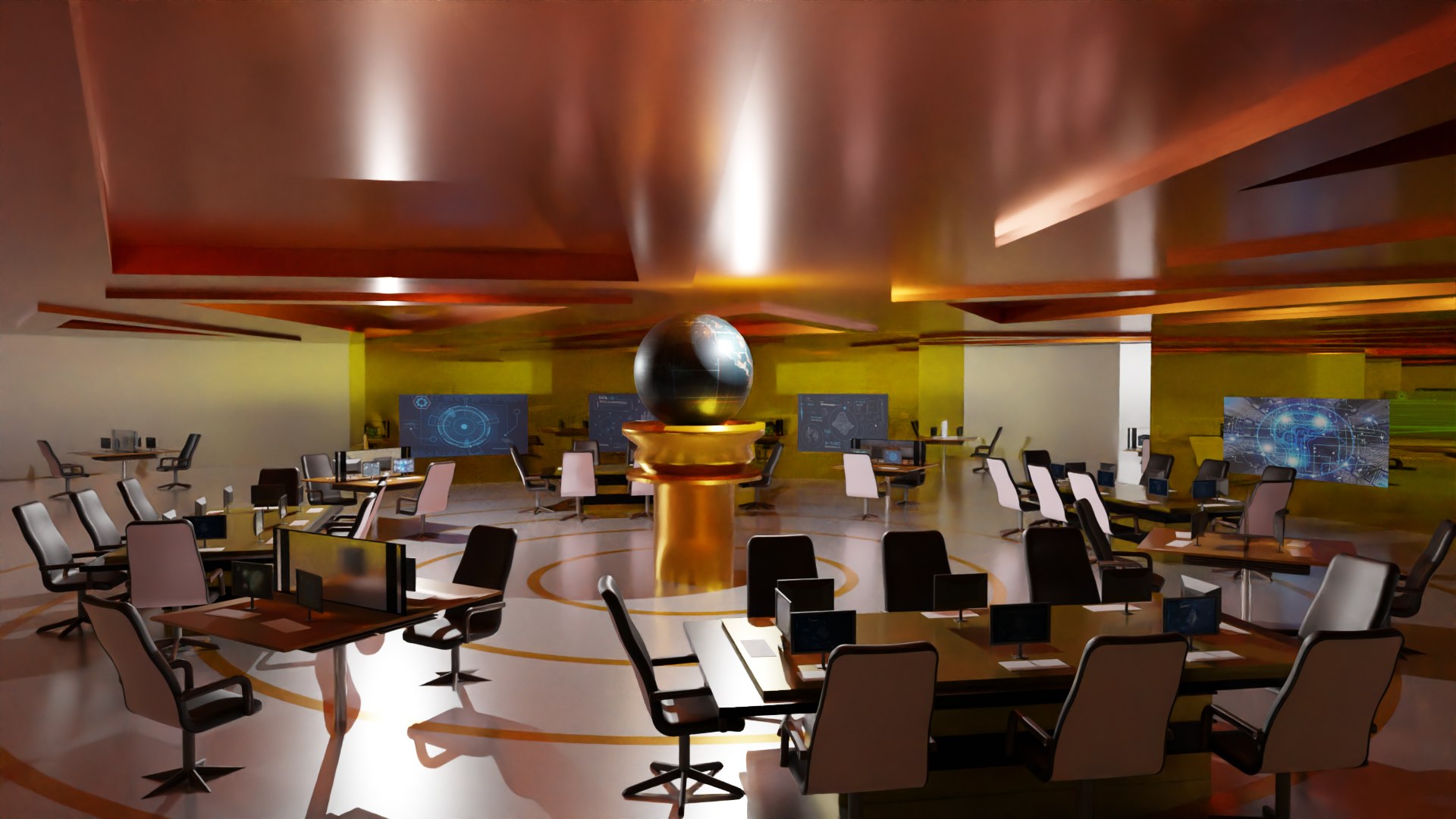 Sci-Fi Command Center 3D Model - TurboSquid 2161394