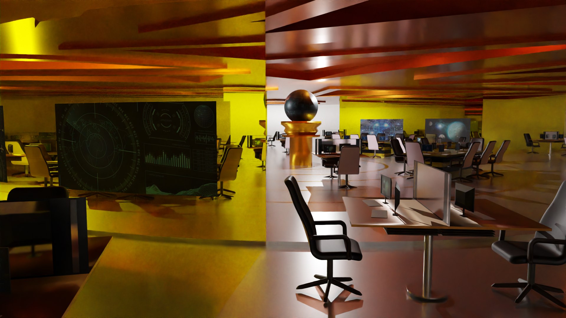 Sci-Fi Command Center 3D Model - TurboSquid 2161394