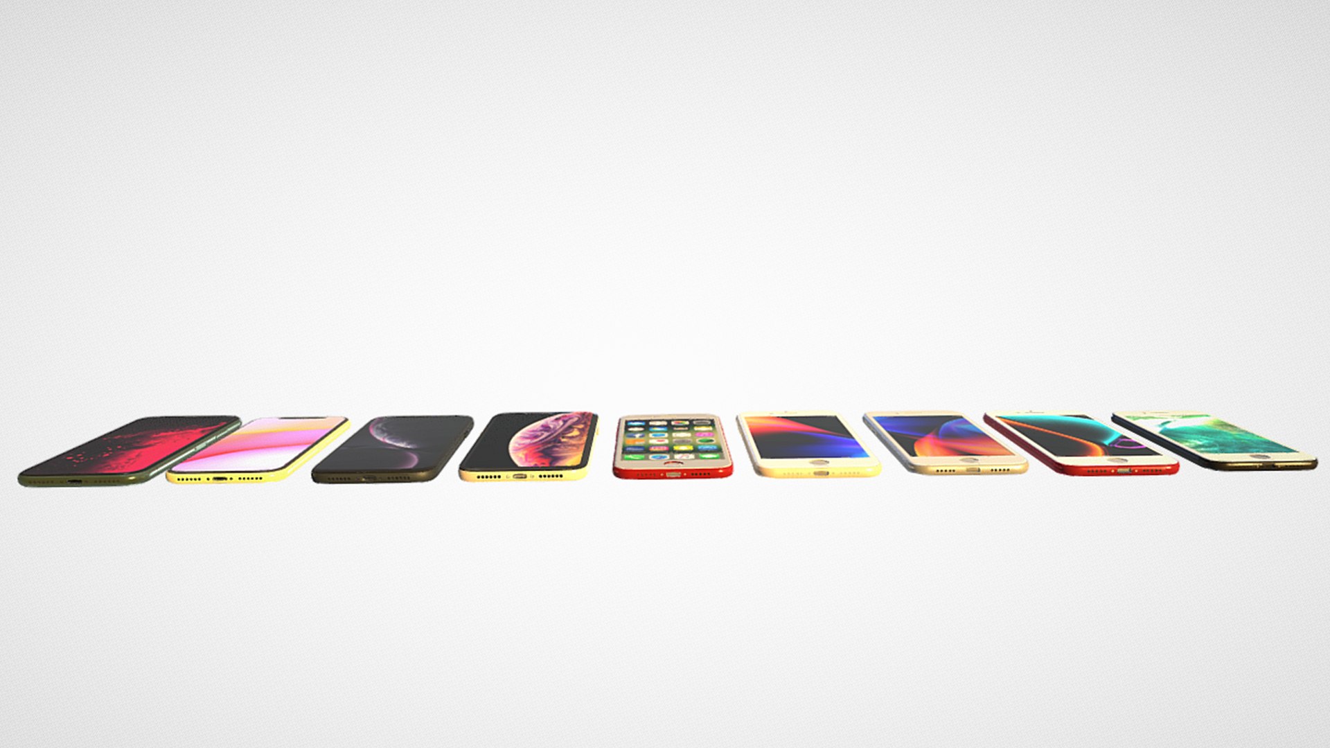 3D Apple iPhones Mobile Bundles Pack model - TurboSquid 2167787