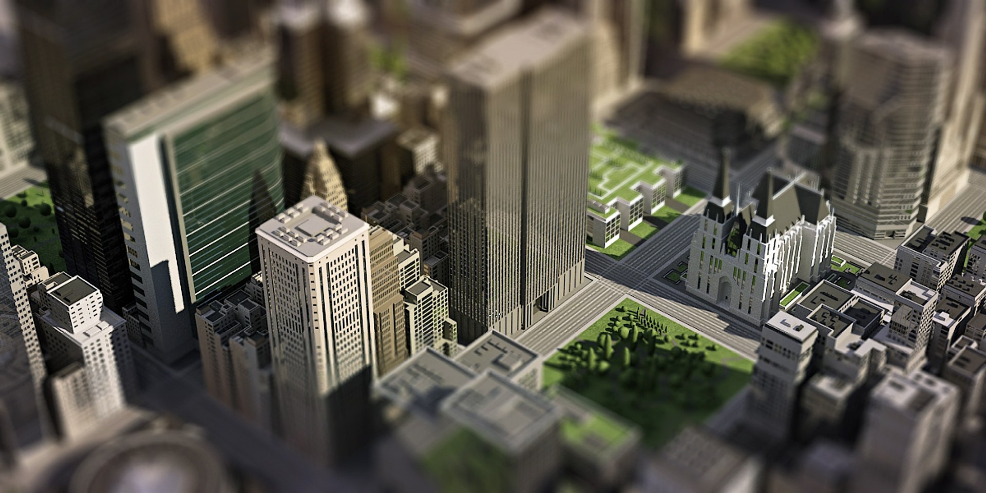 3d - Big City Scene