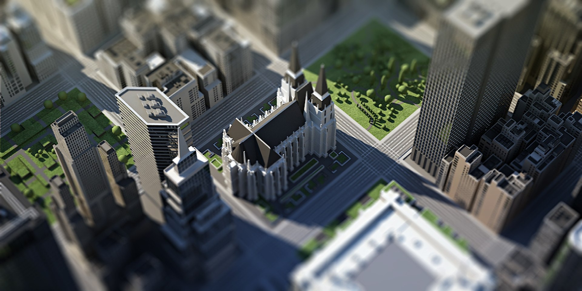 3d - Big City Scene