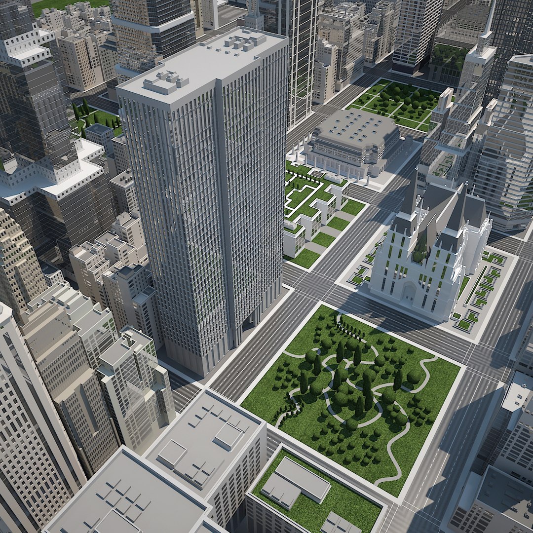 3d - big city scene