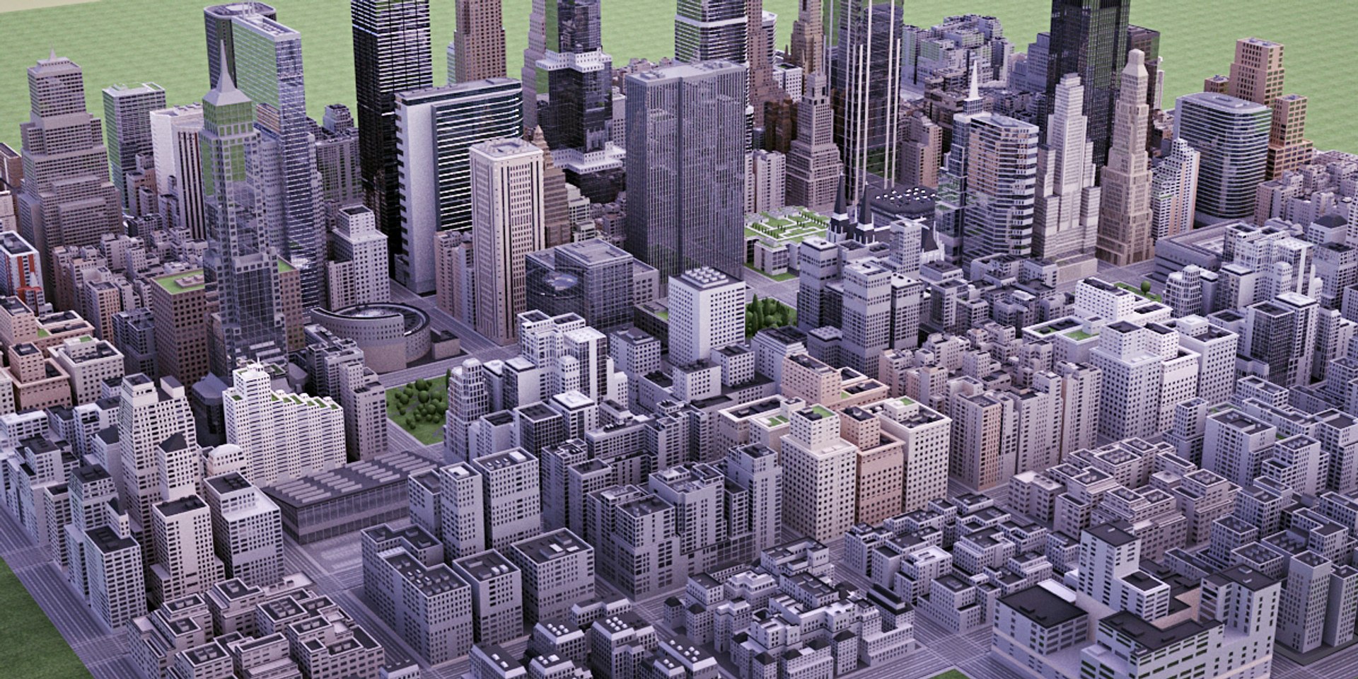 3d - big city scene
