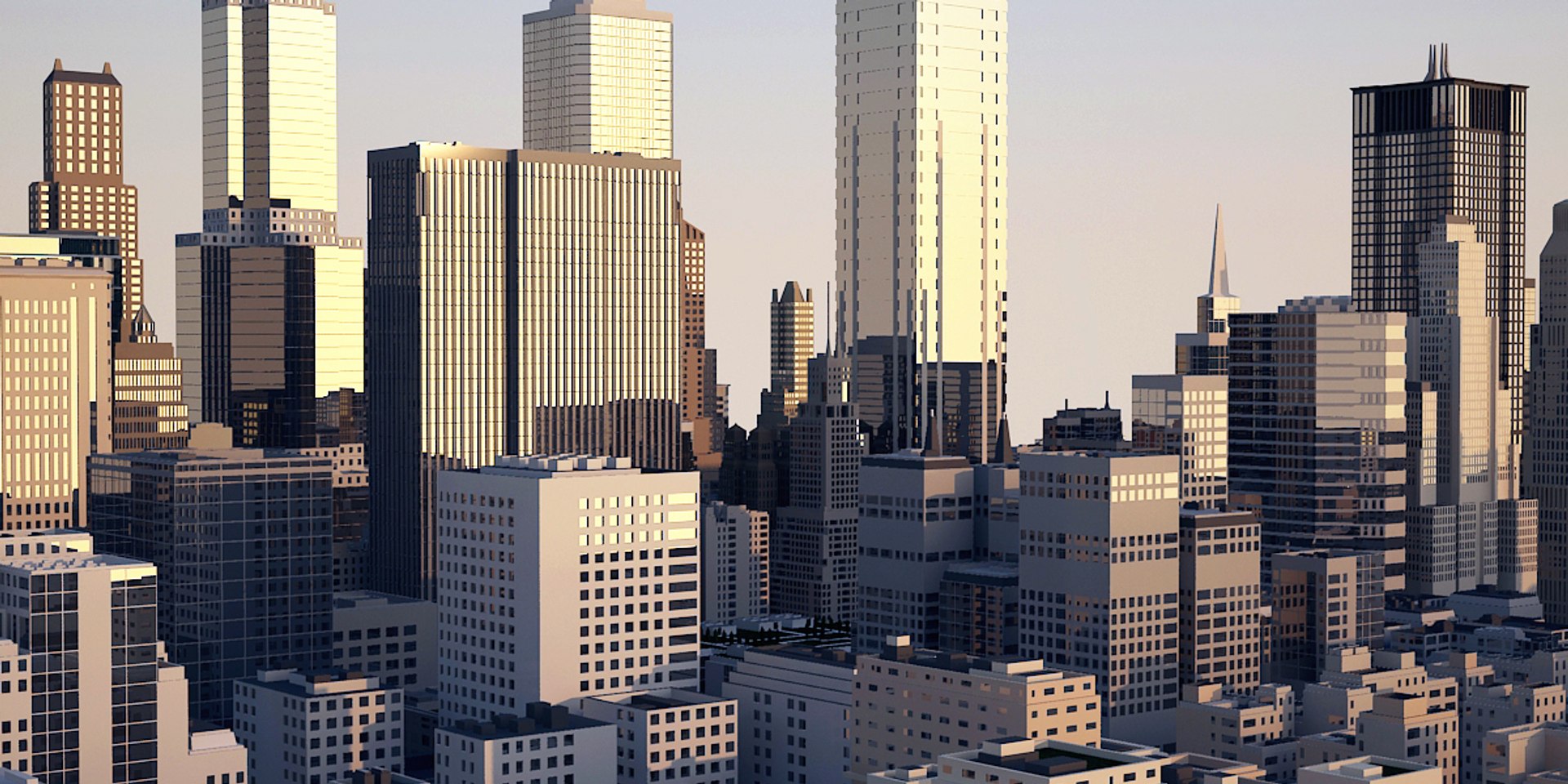 3d - big city scene