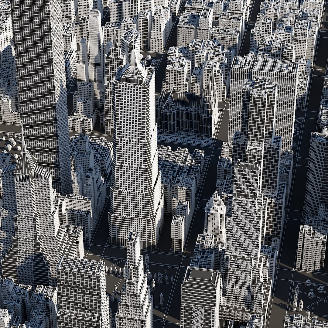 3d - big city scene