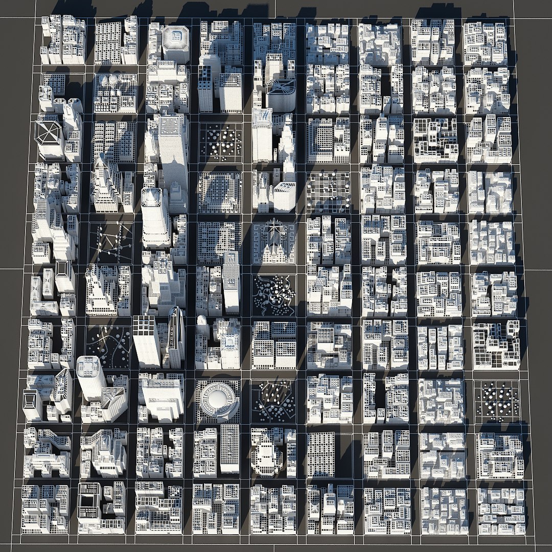 3d - big city scene