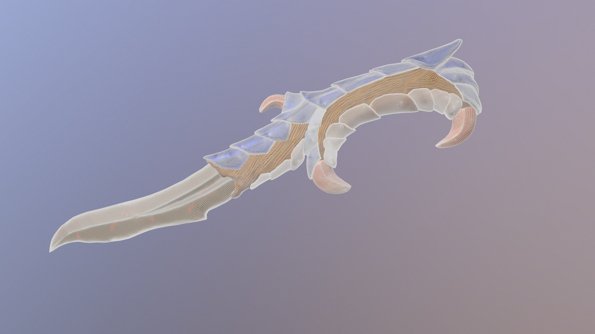 3D Model Valorant Enderflame Knife - TurboSquid 2059646