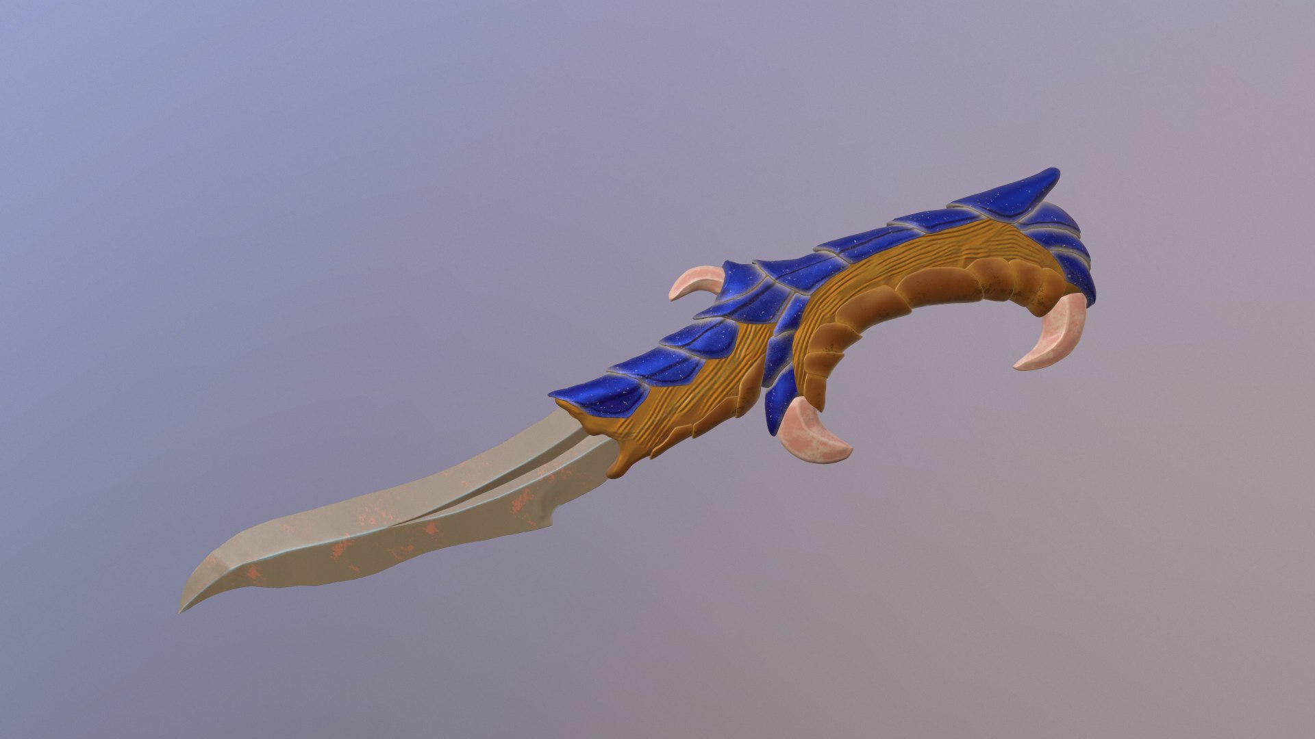 3D Model Valorant Enderflame Knife - TurboSquid 2059646