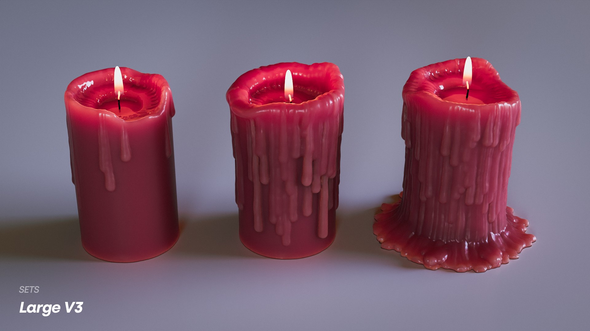 3D Model Candle Pack - TurboSquid 2098474