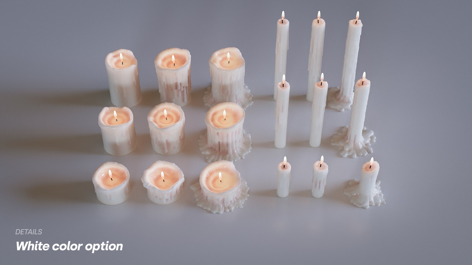 3D Model Candle Pack - TurboSquid 2098474