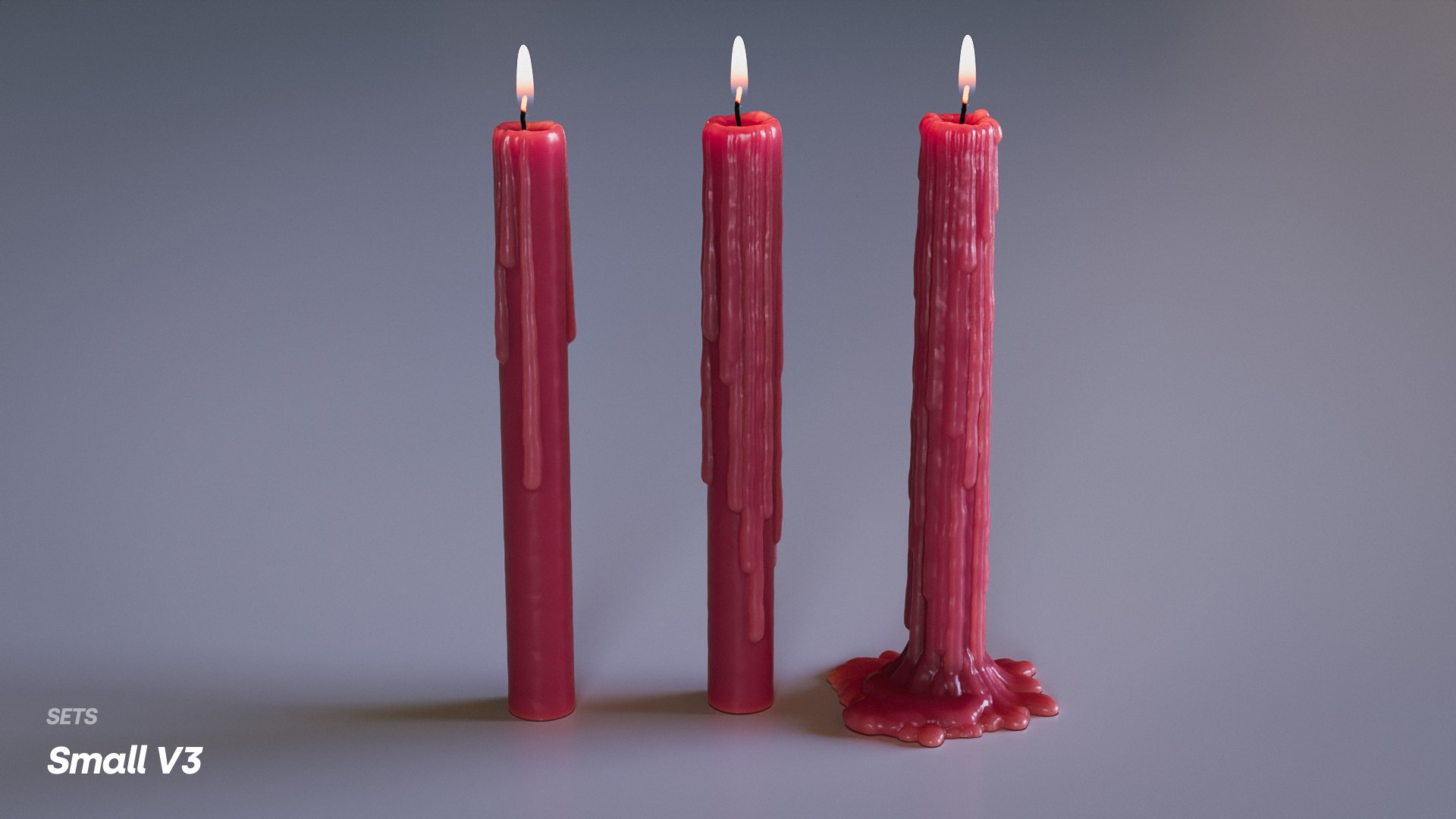 3D Model Candle Pack - TurboSquid 2098474