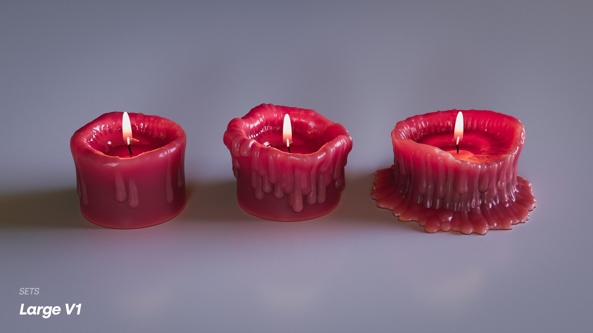 3D Model Candle Pack - TurboSquid 2098474