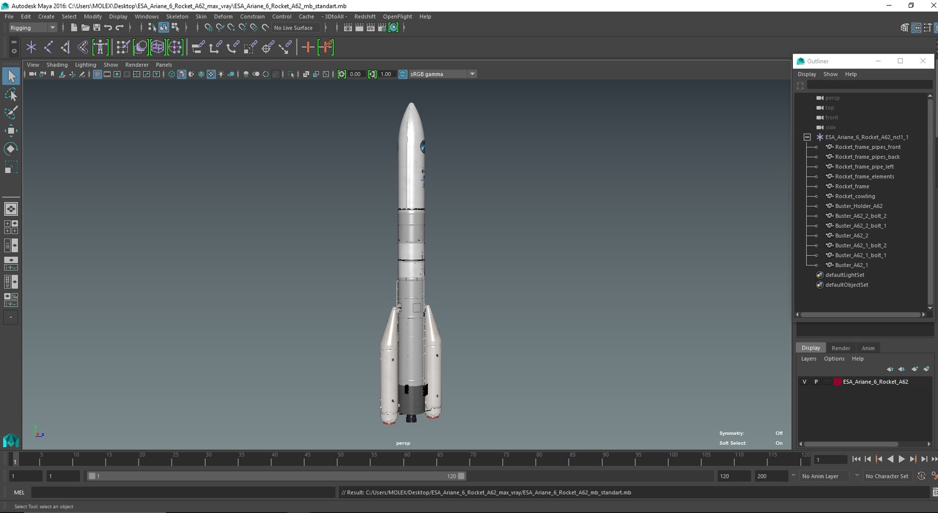3D Model ESA Ariane 6 Rocket A62 - TurboSquid 2199223