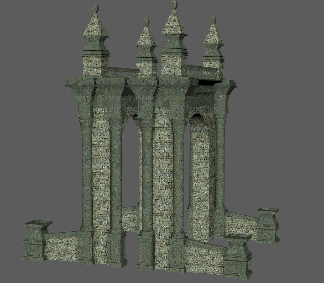 3D fantasy gate arch - TurboSquid 1423871