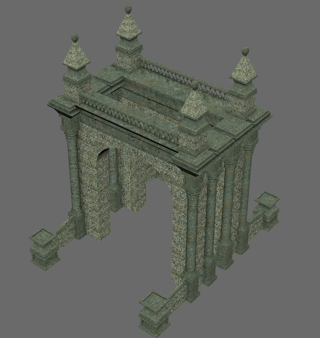 3D fantasy gate arch - TurboSquid 1423871