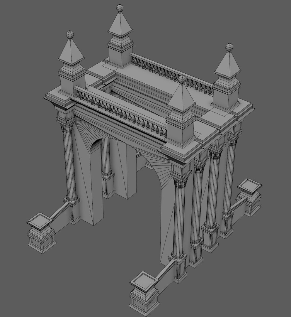 3D fantasy gate arch - TurboSquid 1423871