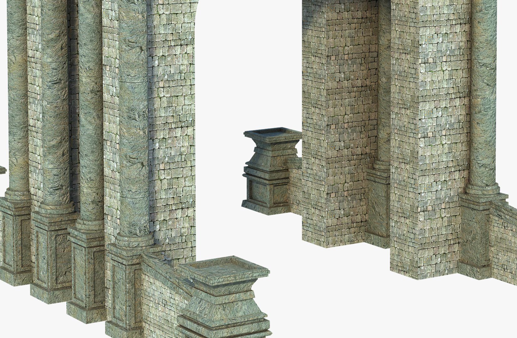 3D fantasy gate arch - TurboSquid 1423871