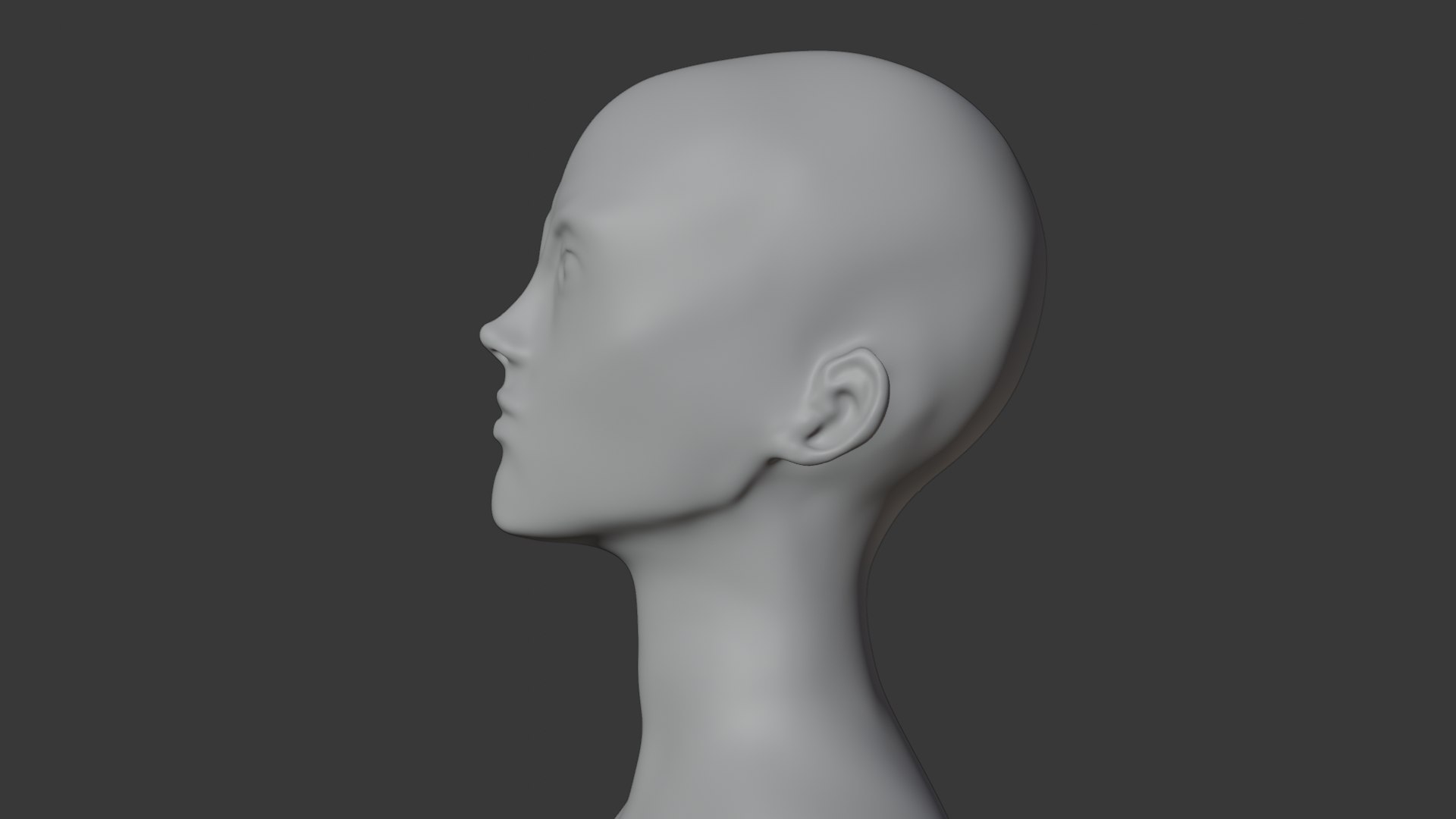 Female Head Base Mesh Model - TurboSquid 2288105