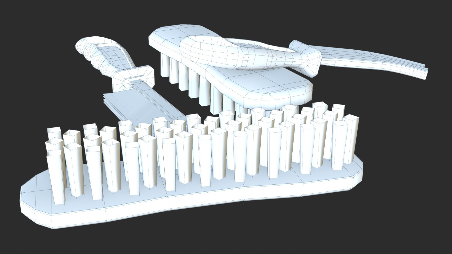 3D Stainless Steel Wire Brushes Model - TurboSquid 1769884