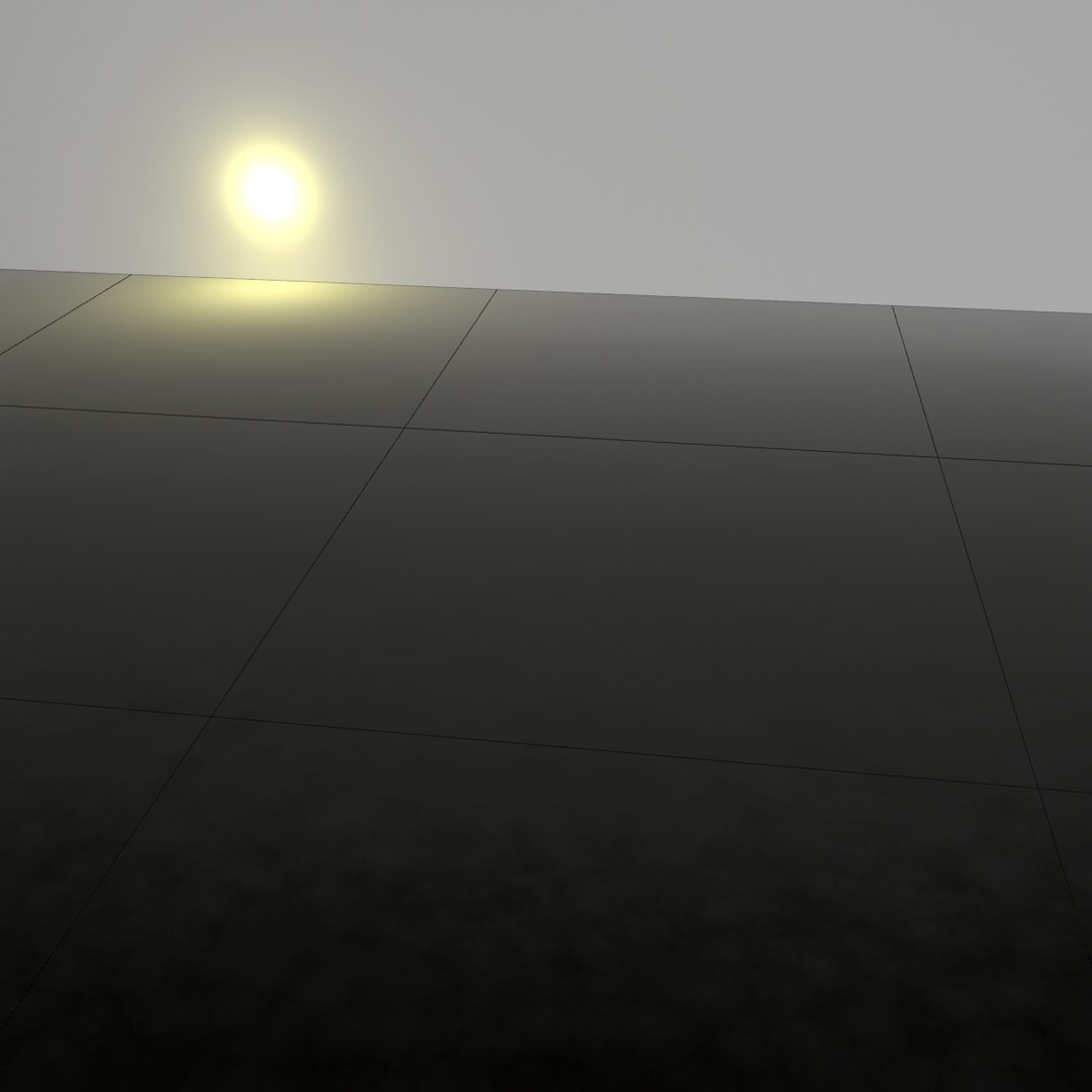 3d Sunset Water Sea