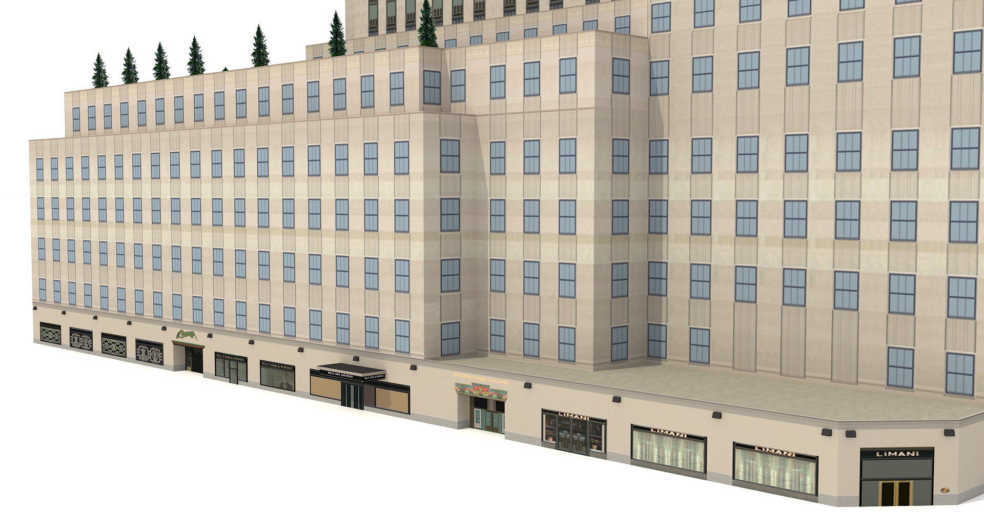 3d Rockefeller Center International Building Model