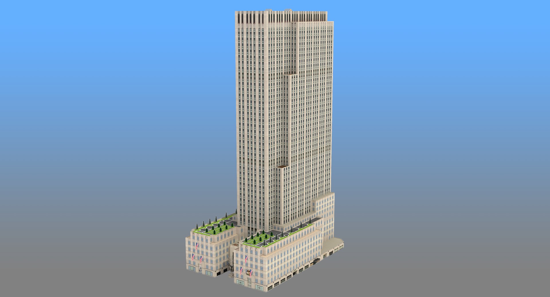 3d Rockefeller Center International Building Model