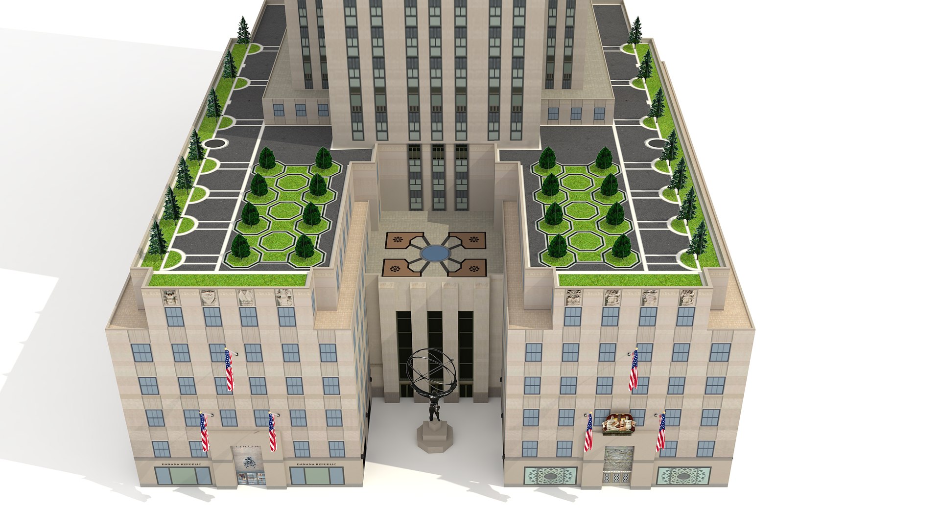 3d Rockefeller Center International Building Model