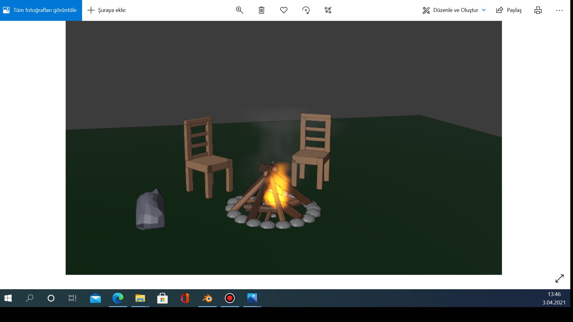 3D Campfire Model - TurboSquid 1714382