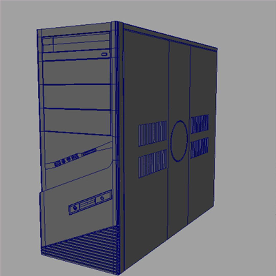 desktop computer tower 3d model