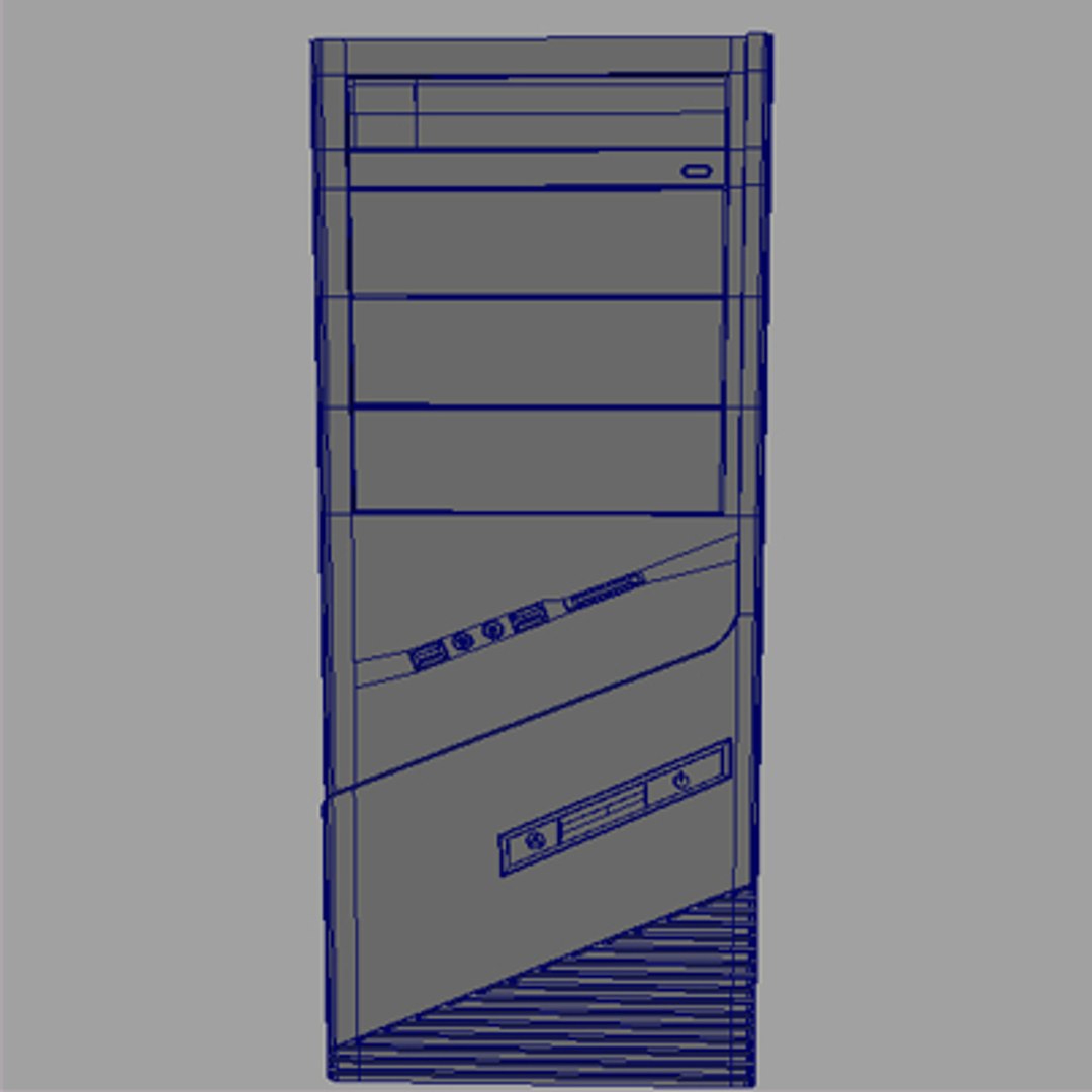 desktop computer tower 3d model