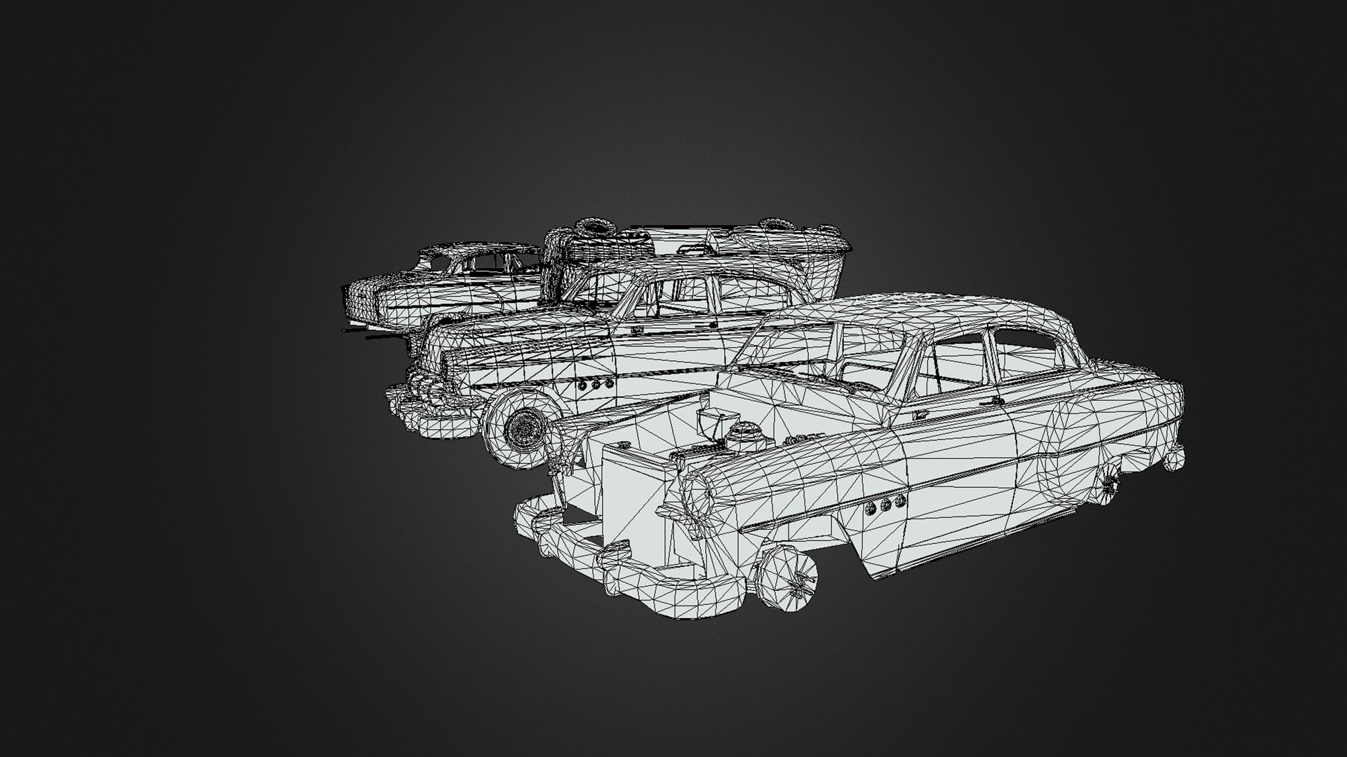 3D Old Rusty Cars PBR - TurboSquid 2144918