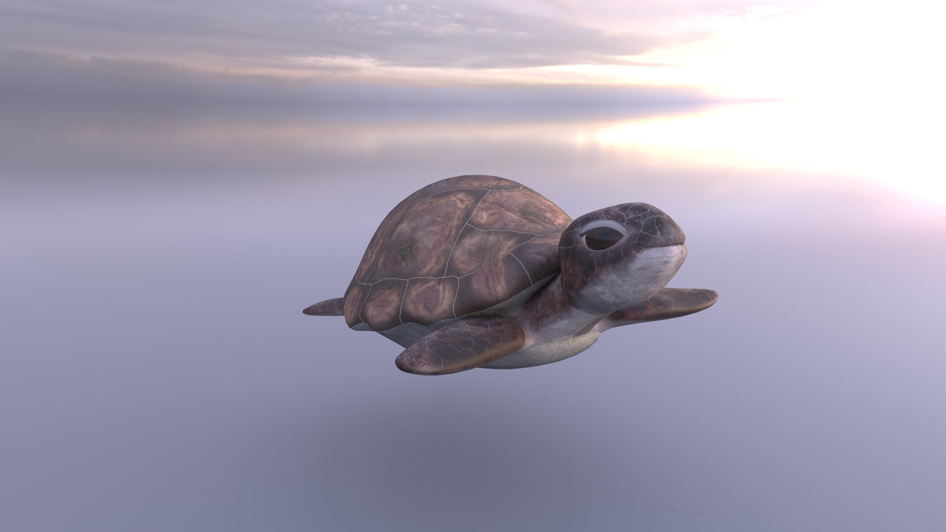 3D Cartoon Sea Turtle - TurboSquid 2104720