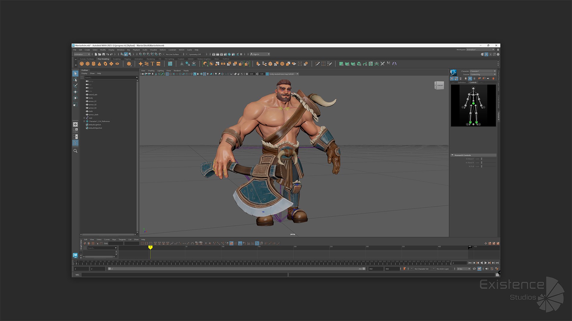 Stylized Warrior 01 - Low Poly Heroes Fantasy Characters - Animation ...