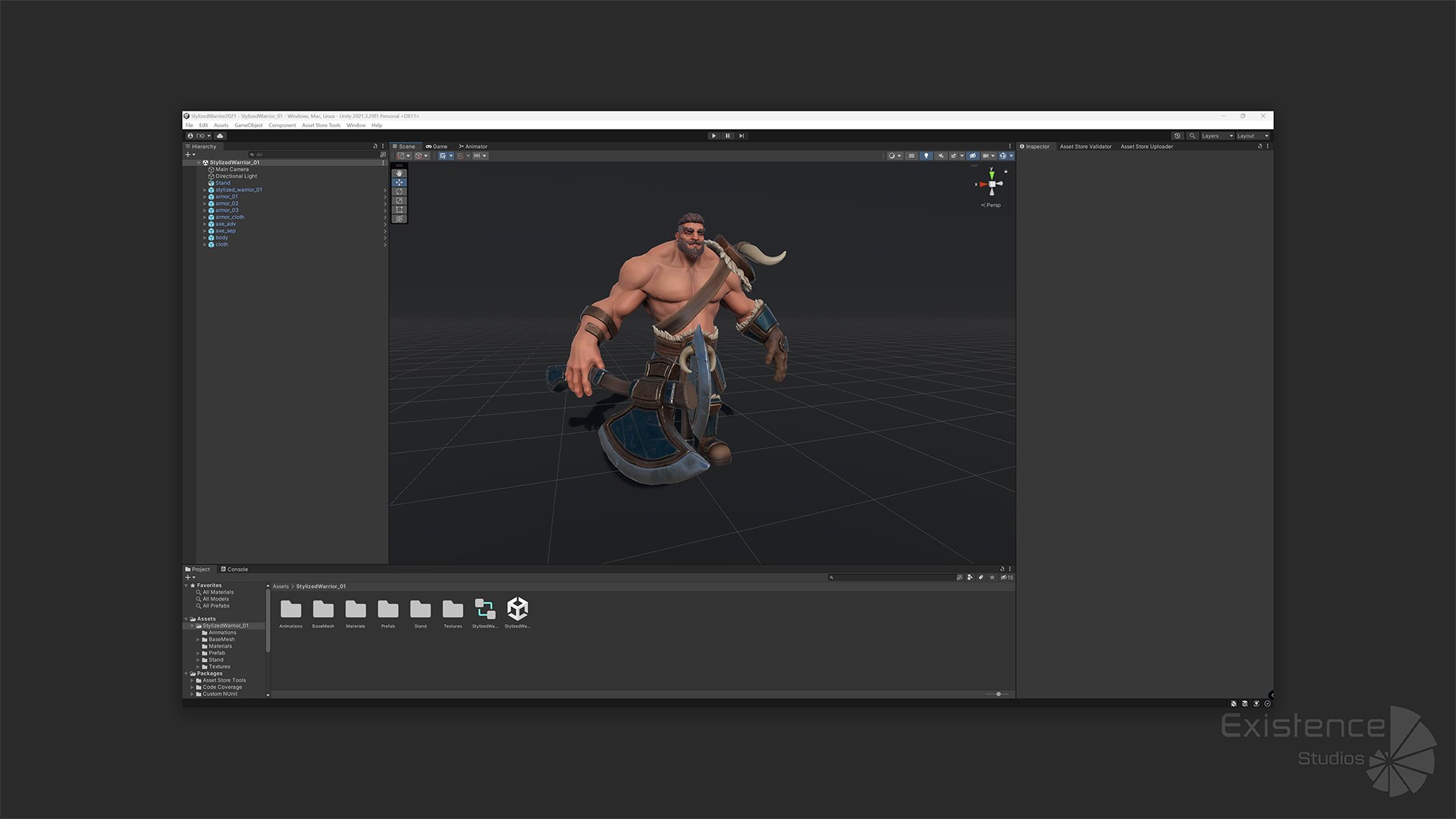 Stylized Warrior 01 - Low Poly Heroes Fantasy Characters - Animation ...